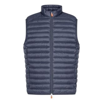 Save The Duck Blaue gesteppte &auml;rmellose Jacke - - Jackets - Herren - Blau - 3XL