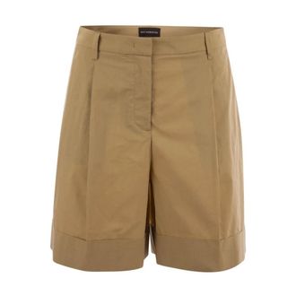 MVP Wardrobe Femme, Shorts, Beige, Taille: 36 FR Shorts &agrave; Ourlet Revers