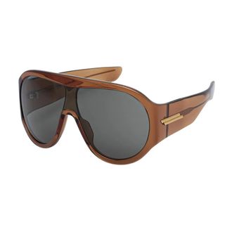 Bottega Veneta Lunettes de soleil Shield - unisex - Accessoires - Brun - Taille: ONE Size