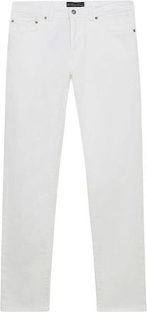 Brooks Brothers Homme, Jeans, Blanc, Taille: W40 Pantalon 5 Poches en Twill de Coton