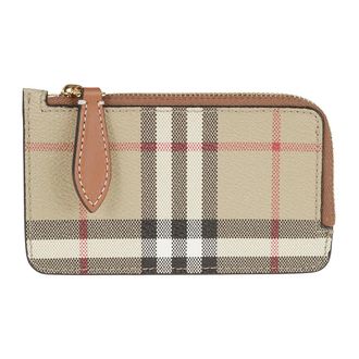 Burberry Femme, Accessoires, Beige, Taille: ONE Size Check Zip Card Case