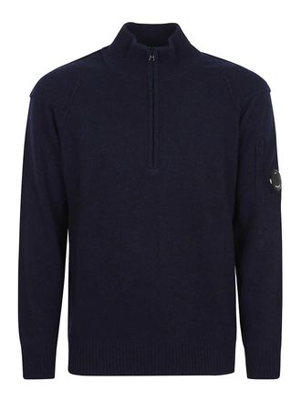 C.P. Company C. P. Company Pull Col Roul&eacute; - Bleu
