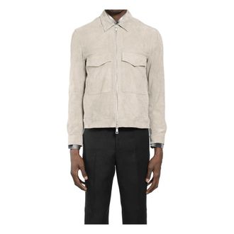 Giorgio Brato Jacke aus Wildleder mit spitzem Kragen - - Jackets - Herren - Grau - 2XL