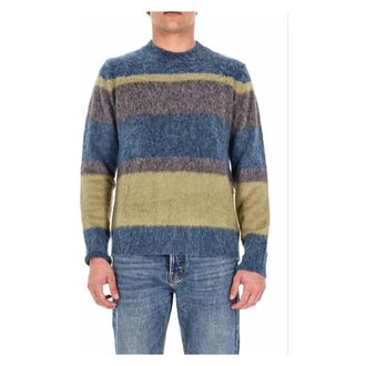 Roberto Collina Maglia girocollo color block in cotone-alpaca - - Knitwear - Herren - Mehrfarbig - XL