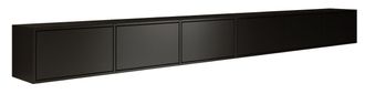 Selsey TV Lowboard H&auml;ngend Schwarz 300 cm Minimalistisches Design mit Push-to-Open 16 mm Laminierte Spanplatten 6 Klappen Platzsparend Ideal f&uuml;r Wohnzimmer M