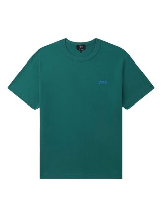 A.P.C. t-shirt à logo brodé - Vert