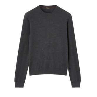 Loro Piana Grauer Crewneck Sweatshirt Klassische Silhouette - - Knitwear - Herren - Grau - 2XL