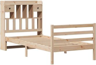 vidaXL Massivholzbett mit Regal ohne Matratze 90x190 cm Kiefer vidaXL183431