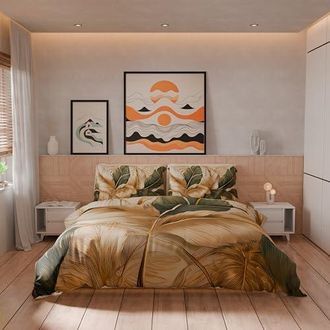 Petti Artigiani Italiani Petti Artigiani Italiani - Bettwäsche-Set für Doppelbett Maxi 260 x 220 cm (2 Kissenbezüge 75 x 50 cm inklusive), Bettbezug Mikrofaser mit Digitaldruc