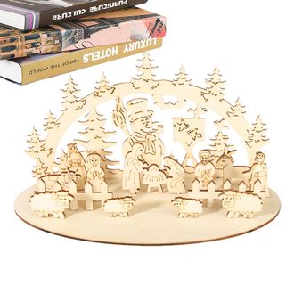 Generic Krippenszene zum Basteln - Tisch-Display aus Holz f&uuml;r den Innenbereich | Set zur Dekoration von Feiertagen zu Hause, Mantel, festliche Zusammenk&uuml;nfte 