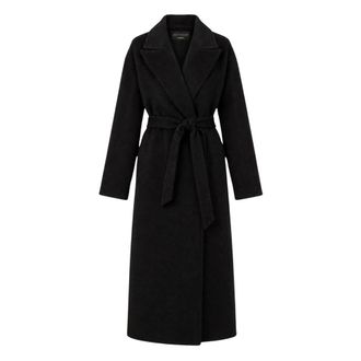 Twinset Actitude Langer Mantel - - Coats - Damen - Schwarzk - XS