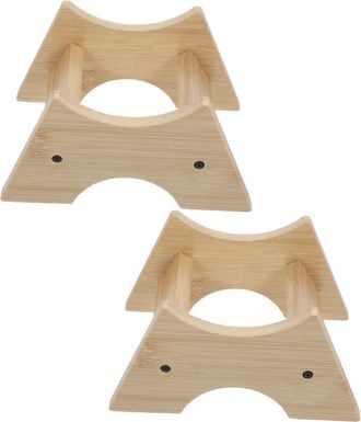 Angoily 2 Stück Getränkespender Ständer Stabile Holz Basis für Wasser Alkoholspender Geeignet für Party Bar Zuhause Sicherer Stand Verhindert Kippen und Verru