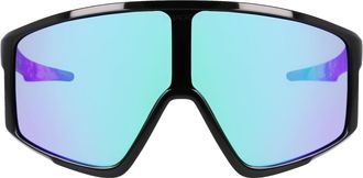 Dragon Dragon Mens Sunglasses AMPED - Black/Multi Green Ion with Lumalens Green Ion Lens