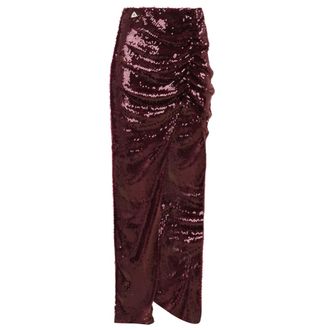 Akep Pareo Langer Rock - - Skirts - Damen - Rot - XS