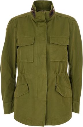 Bazar Deluxe Femme, Vestes, Vert, Taille: 42 FR Veste &agrave; Col Haut