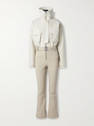 Cordova The Telluride Zweifarbiger Skianzug Aus Einer Wollmischung Und Twill Mit G&uuml;rtel - Ecru