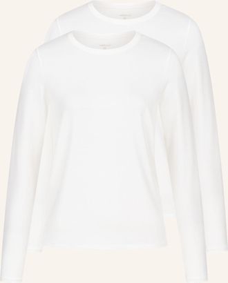 erlich textil Erlich Textil 2er Pack Light Touch Lockeres Langarmshirt Mit Lyocell - Seidig Weich weiss