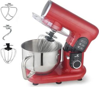 Senya Cook&Pastry SYCP-M052 Multifunktions-K&uuml;chenmaschine, 5 l, 6 Geschwindigkeiten, Boost-Funktion, 3 Zubeh&ouml;rteile, 800 W