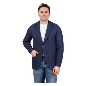 Bob Homme, Vestes, Bleu, Taille: XL Denim Blazer