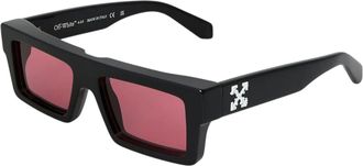 Off-white Off White - Ruby Logo-Sonnenbrille f&uuml;r Damen (Schwarz/Rot)