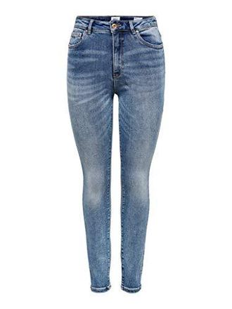 Only Femme Onlmila Hw SK Ank BB Jeans Bj13994 Noos Jean Skinny Not Applicable, Bleu (Medium Blue Denim Medium Blue Denim), W28/L34 (Taille Fabricant: 28)