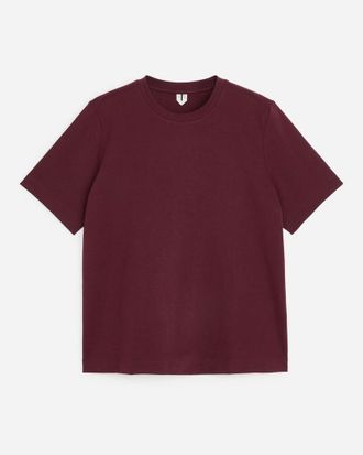 Arket Formbest&auml;ndiges Signature-T-Shirt -Rot