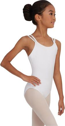 Capezio Double Strap Camisole Leotard, White, Medium
