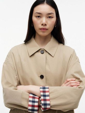 Tommy Hilfiger Trenchcoat COTTON COAT Eleganter Umlegekragen, aus Baumwollmischung