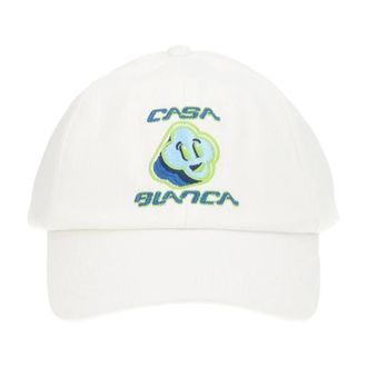 Casablanca Casquette de baseball en coton brod&eacute; - Homme - Accessoires - Blanc - Taille: ONE Size