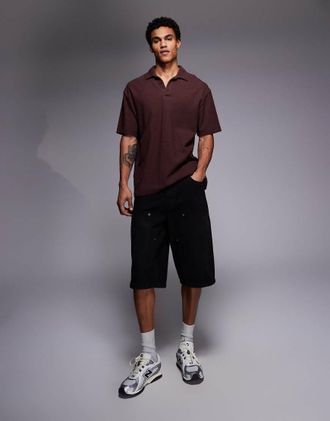 Good For Nothing Bermuda baggy en jean - Noir vintage