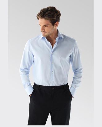 van Laack Natté Hemd mit Strukturmuster Tailor Fit