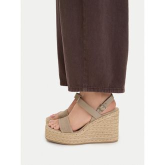 Calvin Klein Espadrilles Calvin Klein Wedge Espad 70 Webbing Lth HW0HW02901 Beige