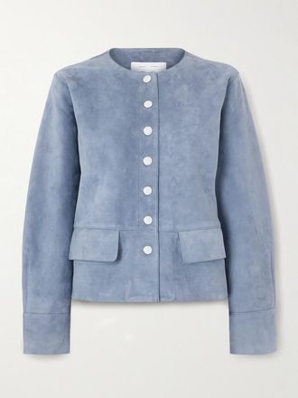 Proenza Schouler Robin Jacke Aus Veloursleder - Blau