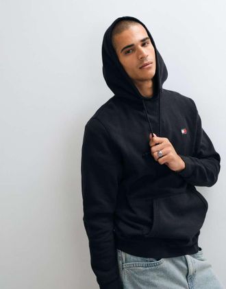 Tommy Jeans Sweat &agrave; capuche avec &eacute;cusson &agrave; logo - Noir