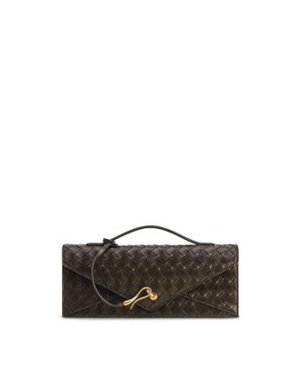 JW PEI Celeste - Clutch in Braun mit Webstruktur