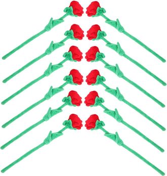 NUOBESTY Pl&uuml;schrose K&uuml;nstliche Blume Blumenstrau&szlig; - 12 St&uuml;ck Biegsamer Flexibler Stiel Weiches Pl&uuml;sch Dekoration f&uuml;r Hochzeit Zuhause Party Esstisch Schlafzimm