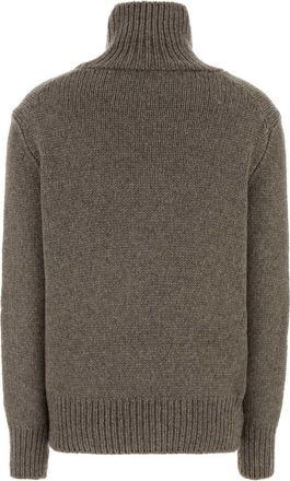 The Row Womens Dove Grey Cashmere Blend Plira Sweater Greytaupe Exterior: Nylon T-Shirt T-shirts And Polos