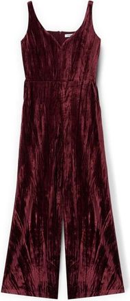 Motivi Femme, Combinaisons et Ensembles, Rouge, Taille: 36 FR Long Velvet Jumpsuit