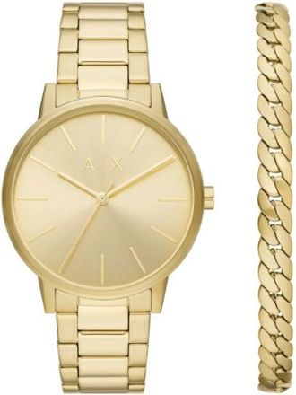 A|X Armani Exchange Cayde Watch Set - - Accessories - Herren - Gelb - ONE SIZE