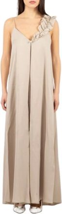 LuckyLu Abito - Femme - Robes - Beige - Taille: 40 FR