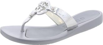 Guess Damen Tyana Flipflop, Silber 009, 37.5 EU