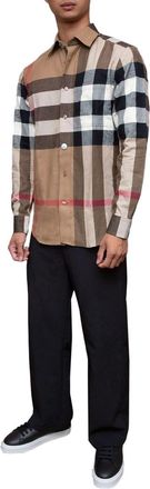 Burberry Check Cotton Shirt - Taupe