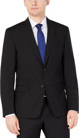 DKNY Herren Business-Anzug Jacke, Schwarz, 48