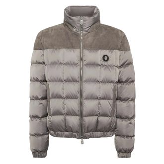 Billionaire Boys Club Homme, Vestes, Gris, Taille: 4XL Doudoune matelass&eacute;e &agrave; empi&egrave;cements en daim