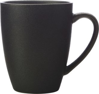 Maxwell & Williams AX0353 Kaffee-Tasse 400 ml - Serie Caviar Black - Tee-Tasse rund - Keramik schwarz