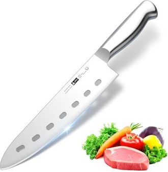 Plys Couteau de chef en acier inoxydable: tranchant couteau à viande professionnel de 18 cm, couteau de cuisine