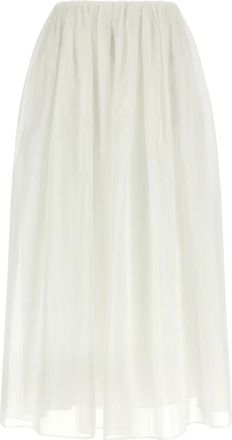 Brunello Cucinelli Femme, Jupes, Blanc, Taille: 32 FR Cotton Long Skirt