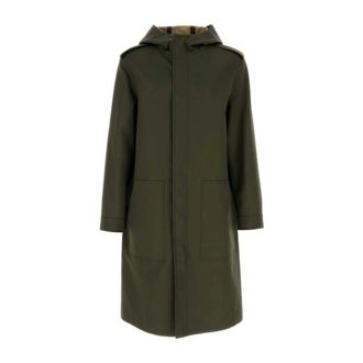 Valentino Garavani Hooded Cotton Trench Coat - - Coats - Herren - Gr&uuml;n - L