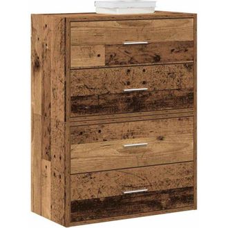 vidaXL Schr&auml;nke mit 2 Schubladen 2Stk. Altholz-Optik 60x31x40cm Vidaxl