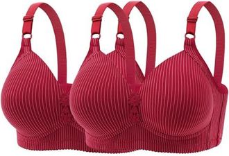 Generic Mark T Shirt Soutien pour femme Bretelles r&eacute;glables Couverture compl&egrave;te Soutien-gorge confortable sans armatures Soutien-gorge sans armatures, Bordeau